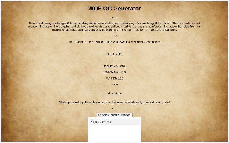 WOF OC Generator