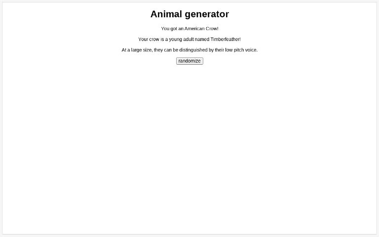 Animal generator