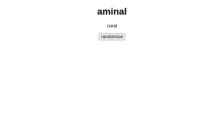 aminal ― Perchance Generator