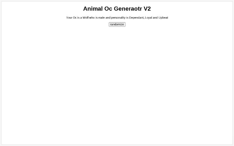Animal Oc Generaotr V2