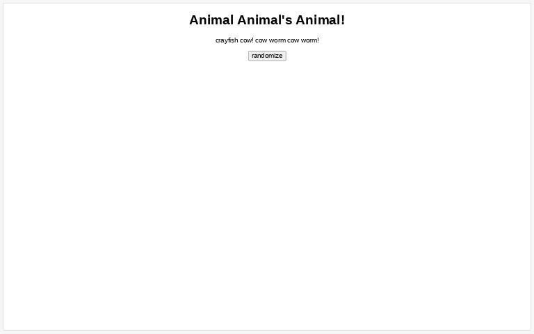 Animal Animal's Animal! ― Perchance Generator