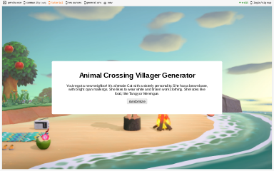 Animal Crossing Villager Generator