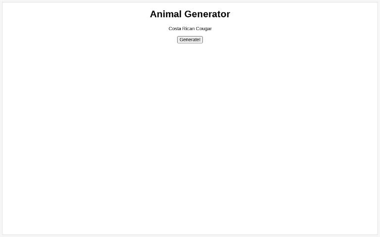 Animal Generator