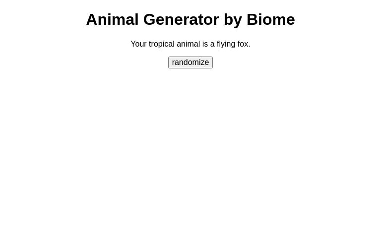 Animal Generator by Biome