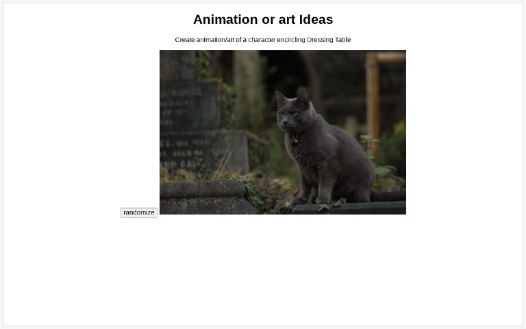 Animation or art Ideas ― Perchance Generator