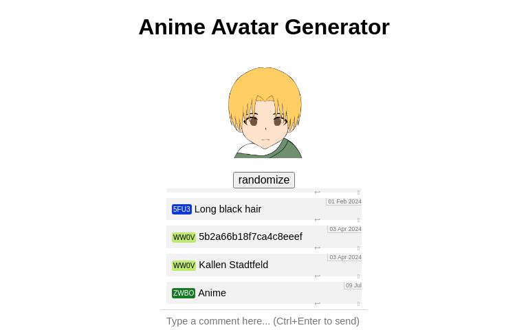 Anime Avatar Generator