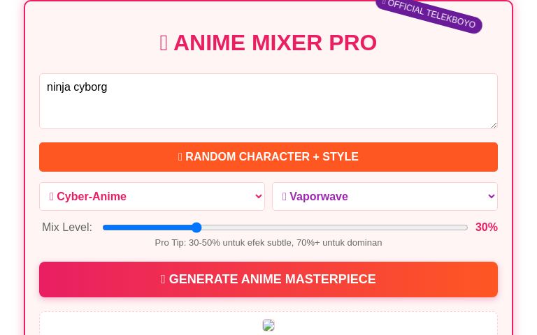 🌸 ANIME MIXER PRO ― Perchance Generator