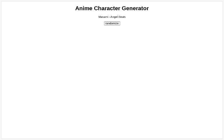 Anime Character Generator