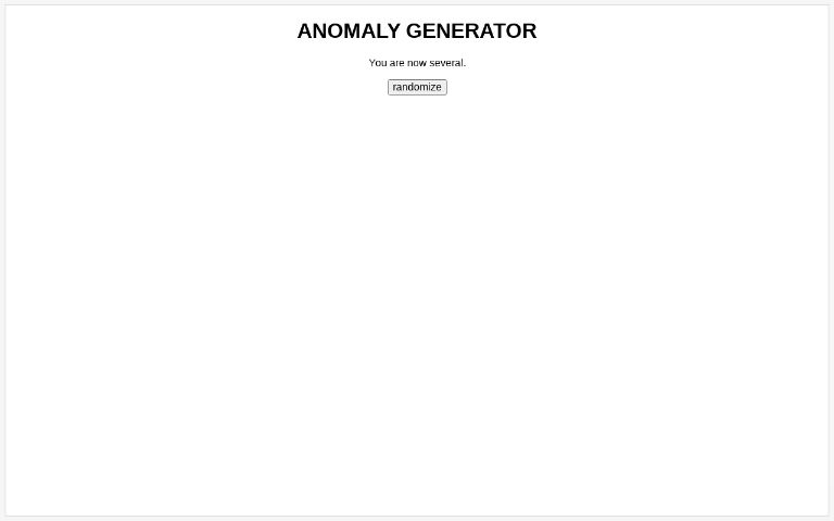 ANOMALY GENERATOR