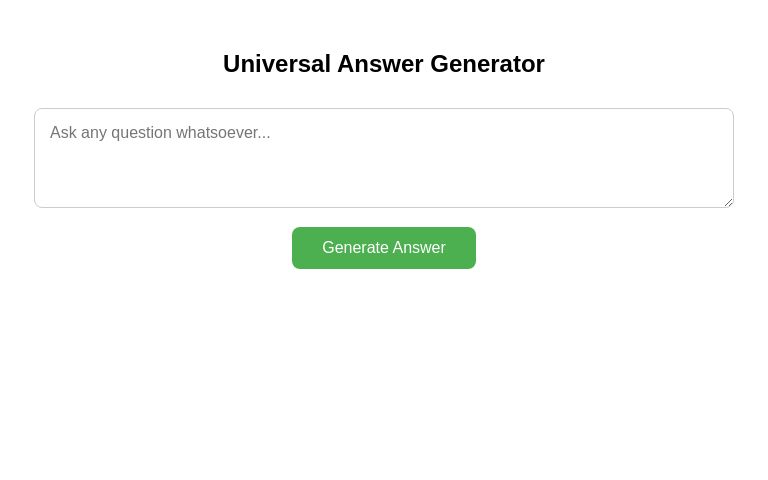 Universal Answer Generator