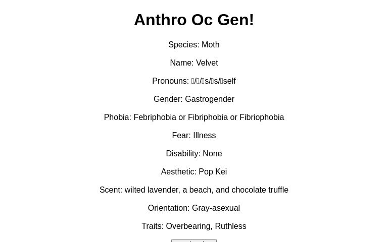 Anthro Oc Gen