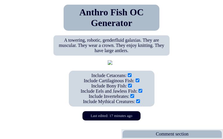 Anthro Fish OC Generator