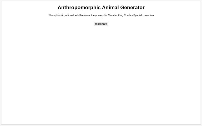 Anthropomorphic Animal Generator