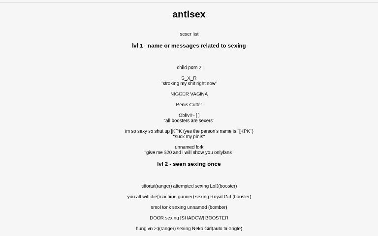 antisex ― Perchance Generator