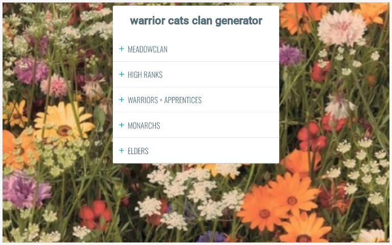warrior cats clan generator