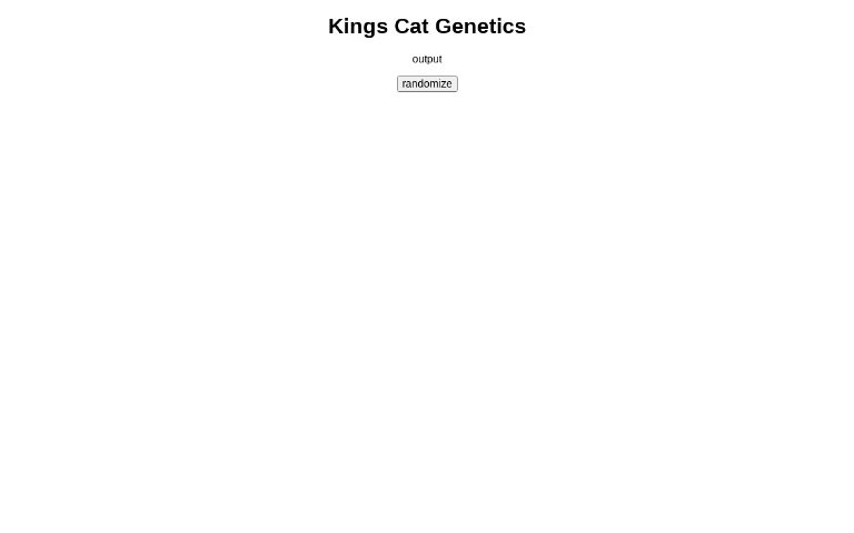 Kings Cat Genetics ― Perchance Generator
