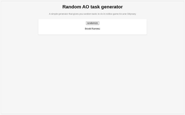 Random AO task generator