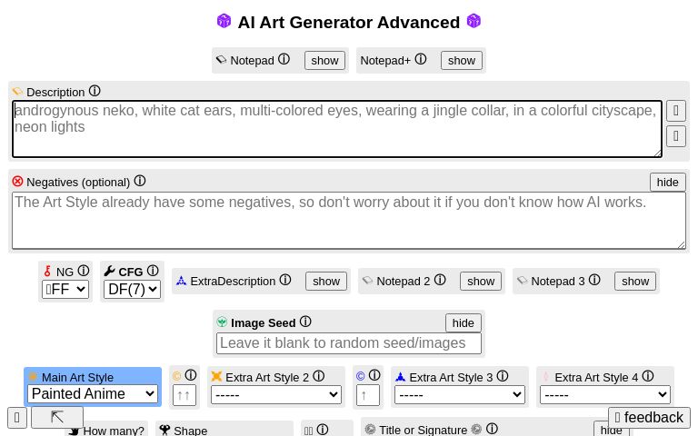 AI Art Generator Advanced