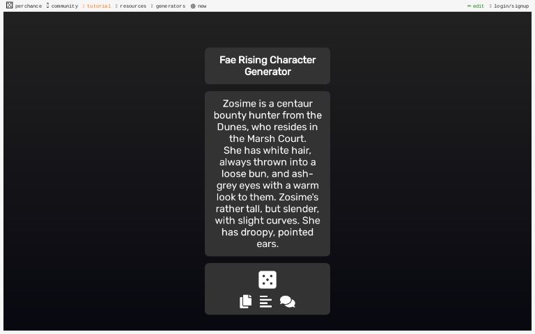 Fae Rising Character Generator