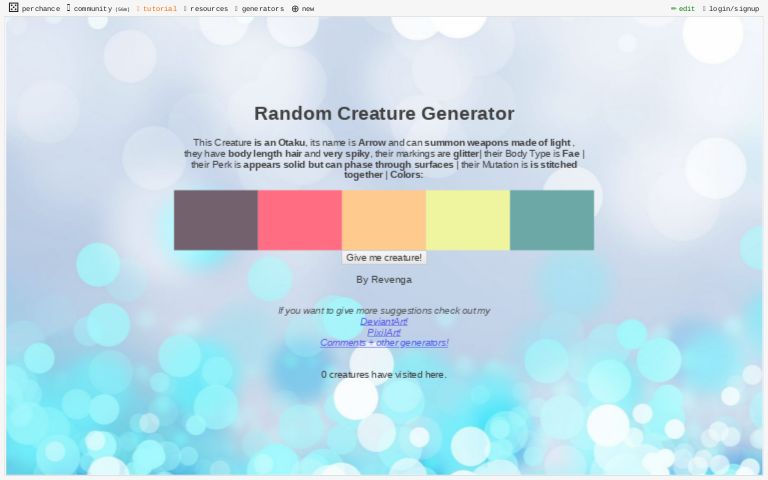 Random Creature Generator