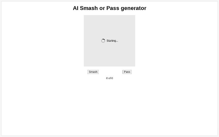 AI Smash or Pass generator