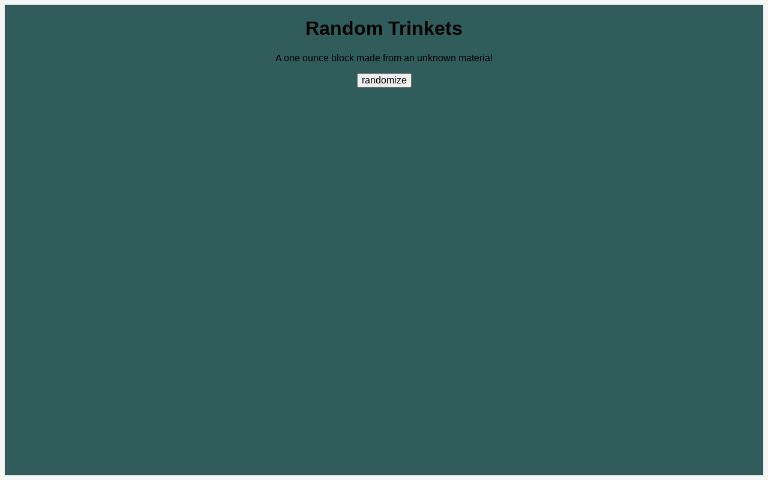 Random Trinkets ― Perchance Generator