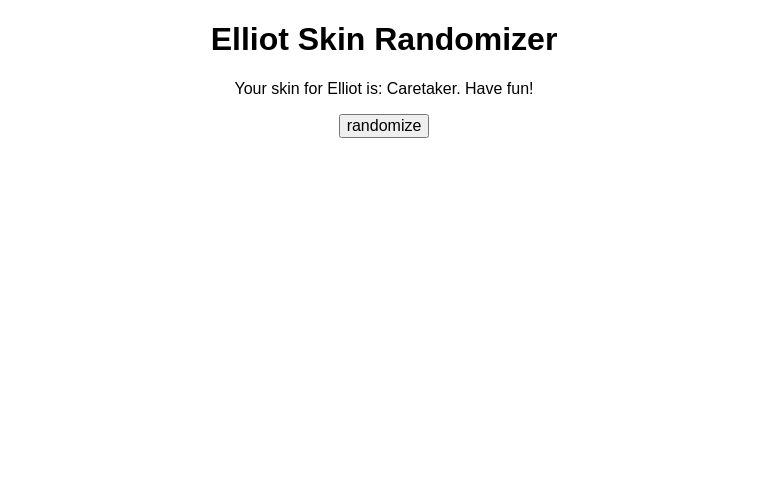 Elliot Skin Randomizer ― Perchance Generator