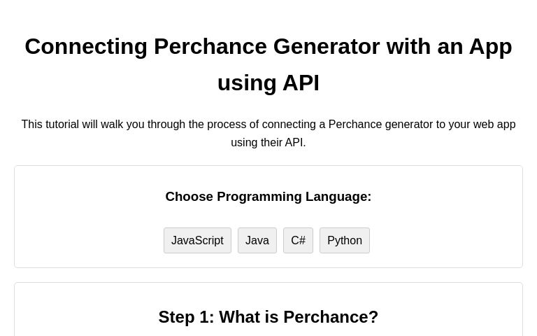 Connecting Perchance Generator with an App using API