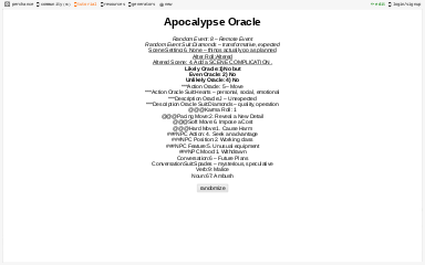 Apocalypse Oracle ― Perchance Generator