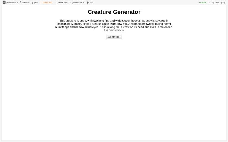 Creature Generator