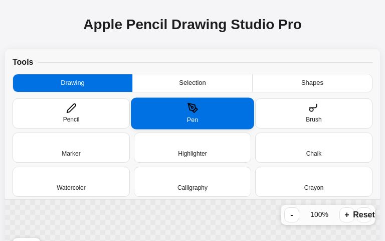 Apple Pencil Drawing Studio Pro ― Perchance Generator