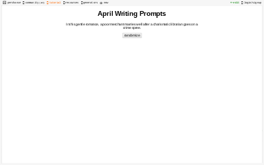 April Writing Prompts ― Perchance Generator