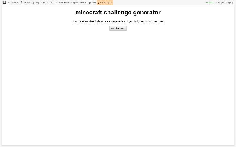 minecraft challenge generator
