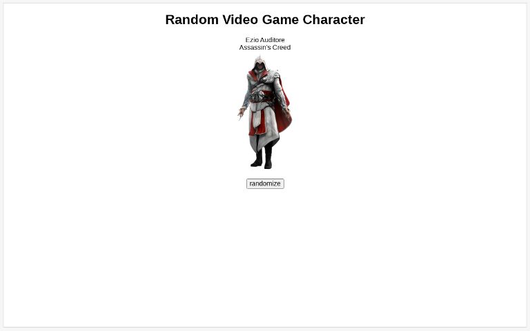 Random Video Game Character ― Perchance Generator