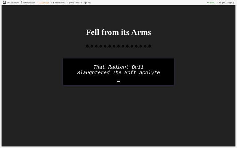 Sustained ― Perchance Generator