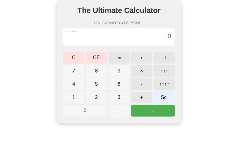The Ultimate Calculator ― Perchance Generator