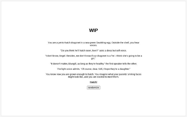 WIP ― Perchance Generator