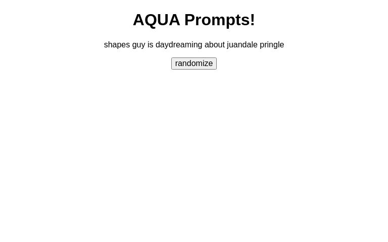 AQUA Prompts! ― Perchance Generator