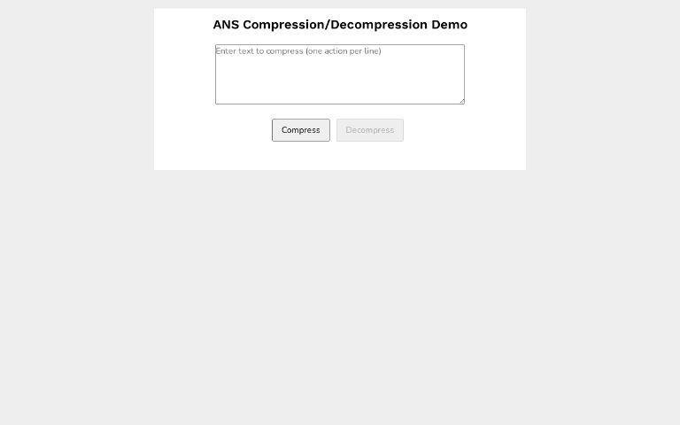 ANS Compression/Decompression Demo ― Perchance Generator