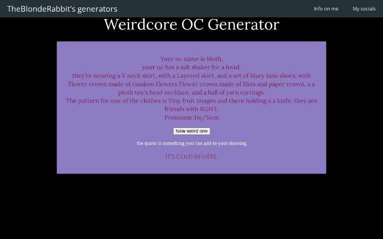 Weirdcore OC Generator