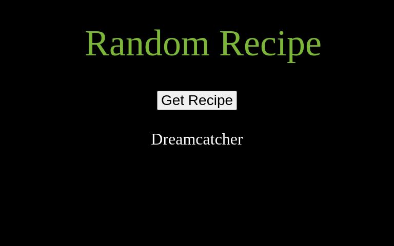 Random Recipe ― Perchance Generator