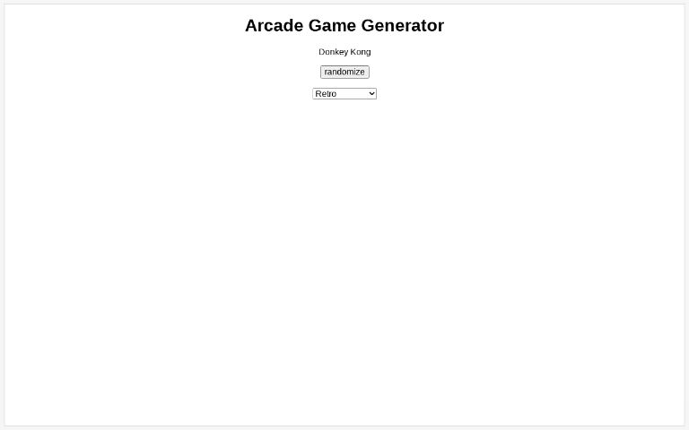 Arcade Game Generator