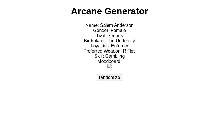 Arcane Generator