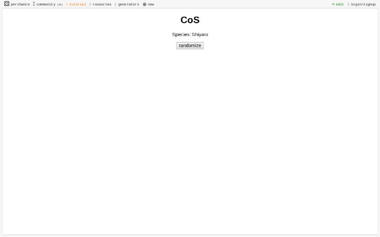 CoS ― Perchance Generator