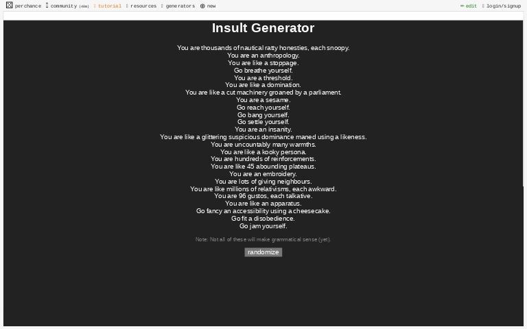 Insult Generator