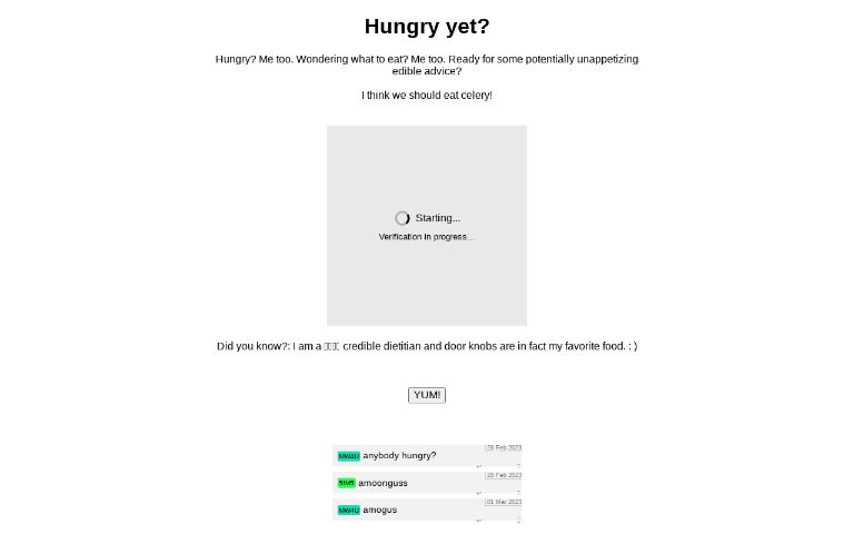 Hungry yet? ― Perchance Generator