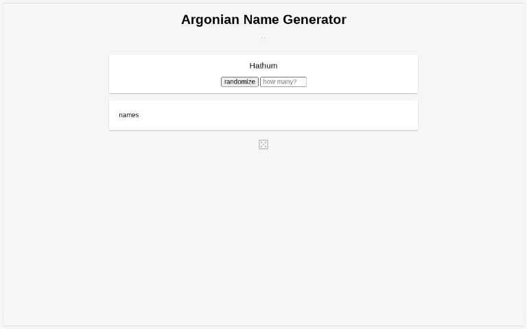 Argonian Name Generator