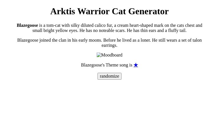 Arktis Warrior Cat Generator