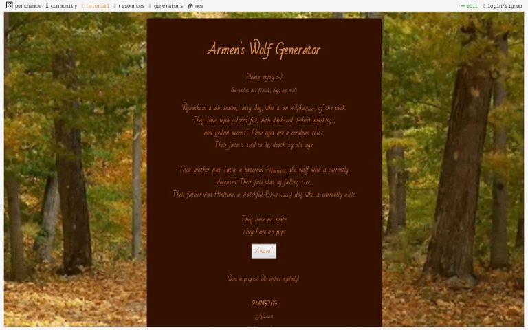 Armen's Wolf Generator