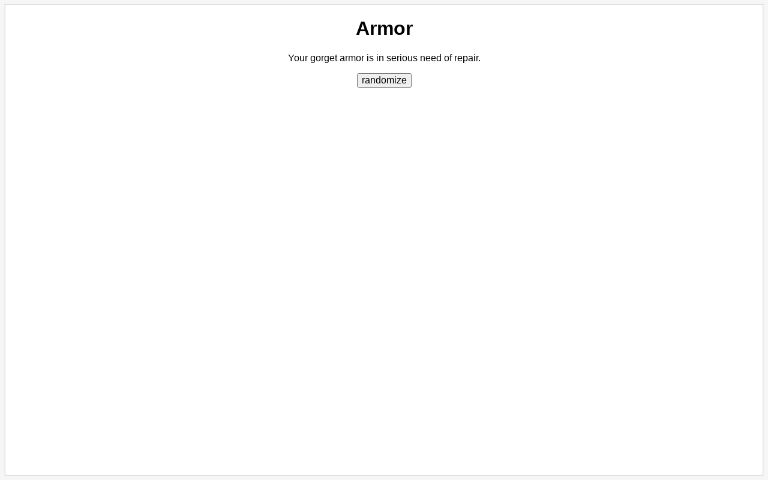 Armor ― Perchance Generator